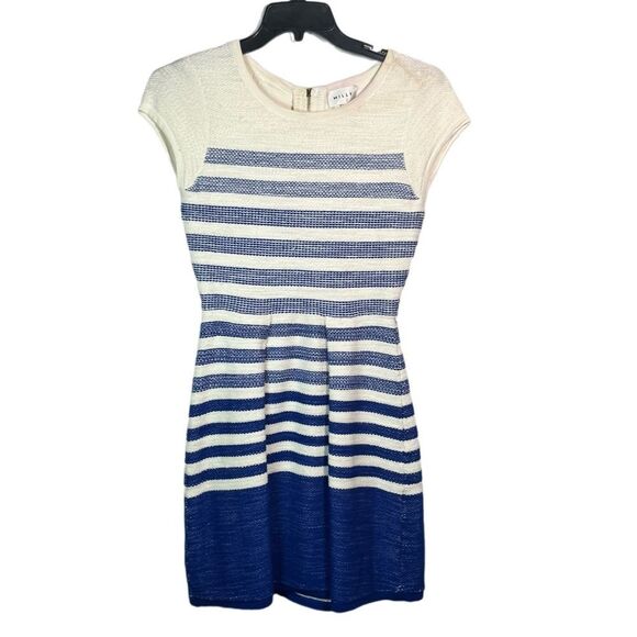 Milly | Dresses | Milly Fit And Flare Striped Dress | Poshmark